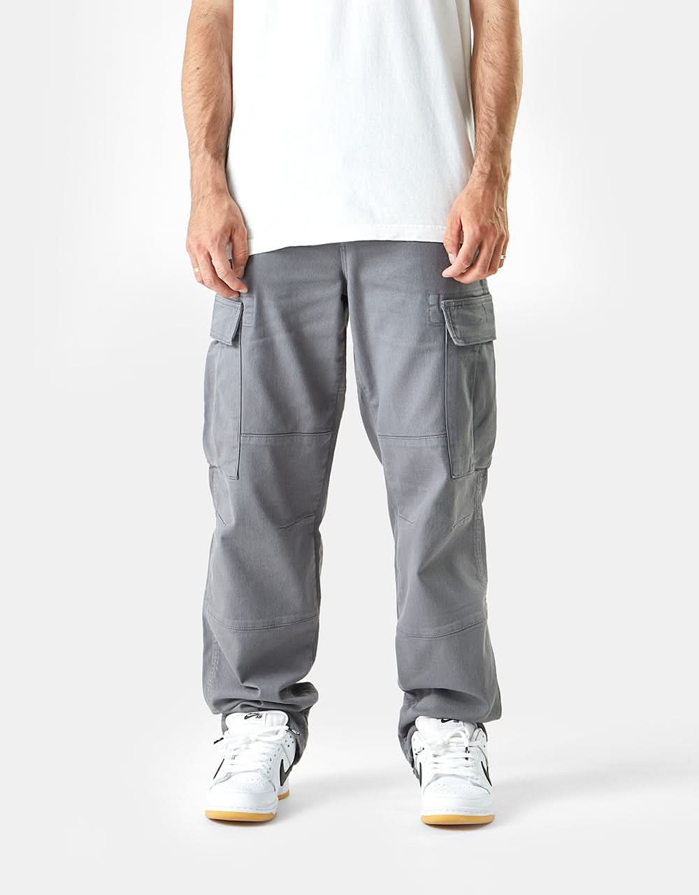 Route One Classic Cargo Pants Charcoal