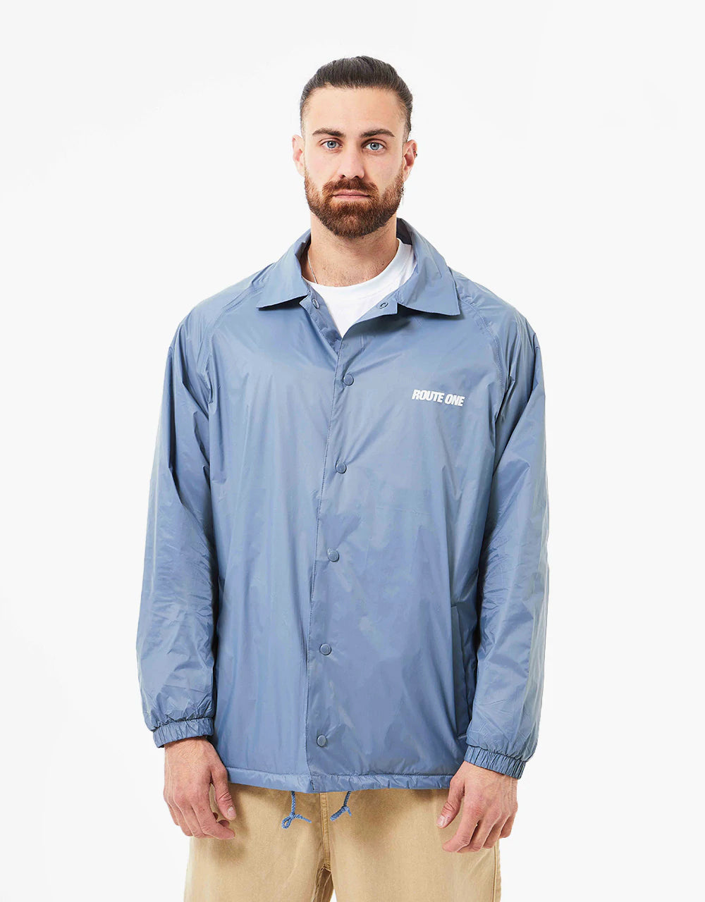 Route One Classic Coach Jacket - Storm Grey