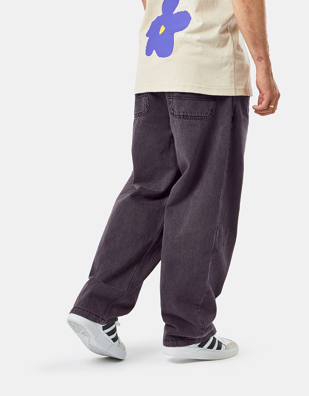 Route One Super Baggy Denim Jeans - Moderate Purple