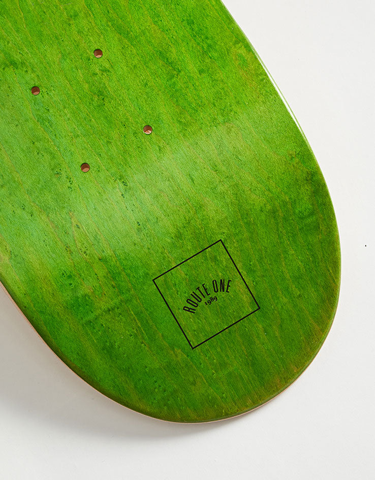 Route One Mini Logo 'OG Shape' Skateboard Deck - Green/Black