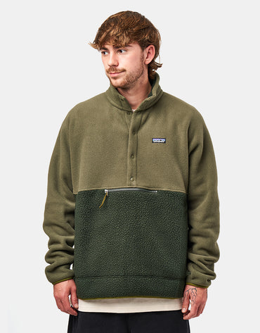 Patagonia Lightweight Synch Snap-T Pullover Fleece - Flow/Sunken Blue