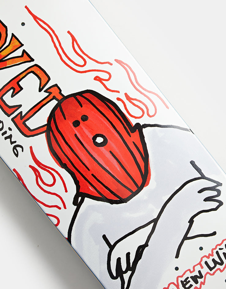 Krooked Wilson Fire Mask Skateboard Deck - 8.75"