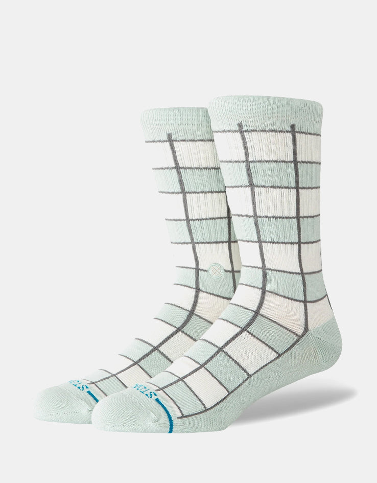 Stance Kitchen Tile Crew Socks - Light Blue