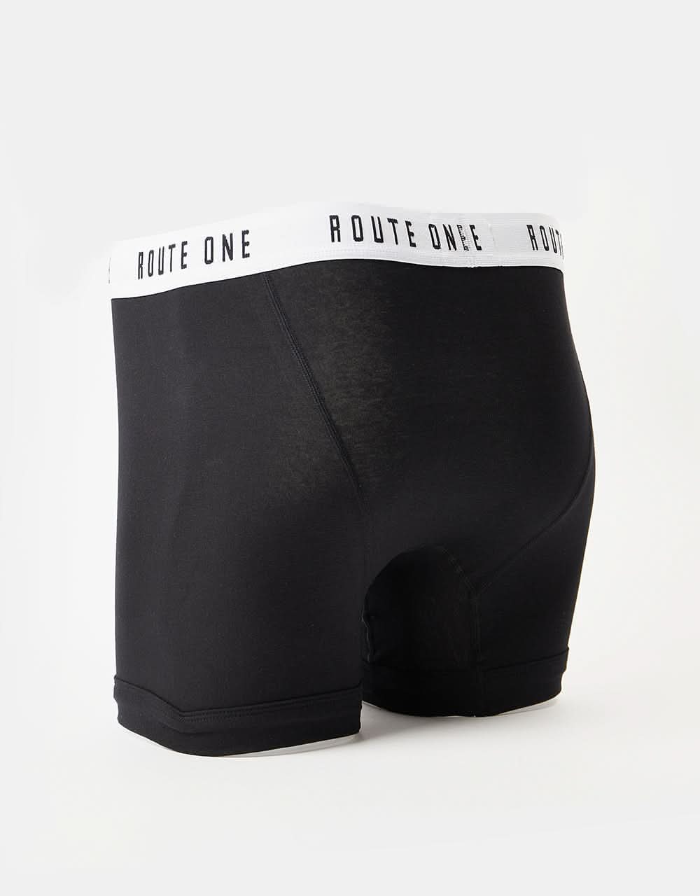Route One Classic Boxer Shorts 2 Pack - Black