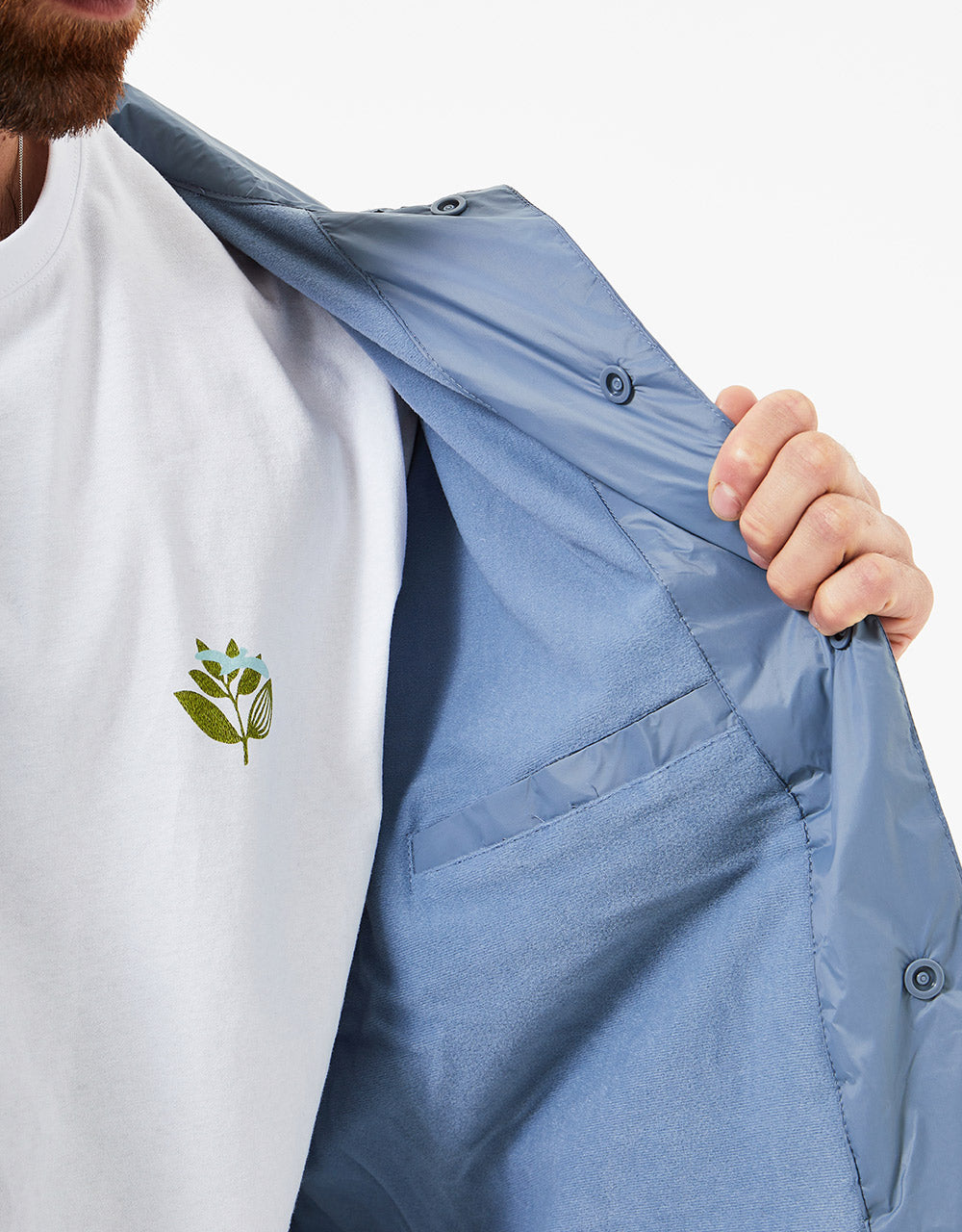 Route One Classic Coach Jacket - Storm Grey