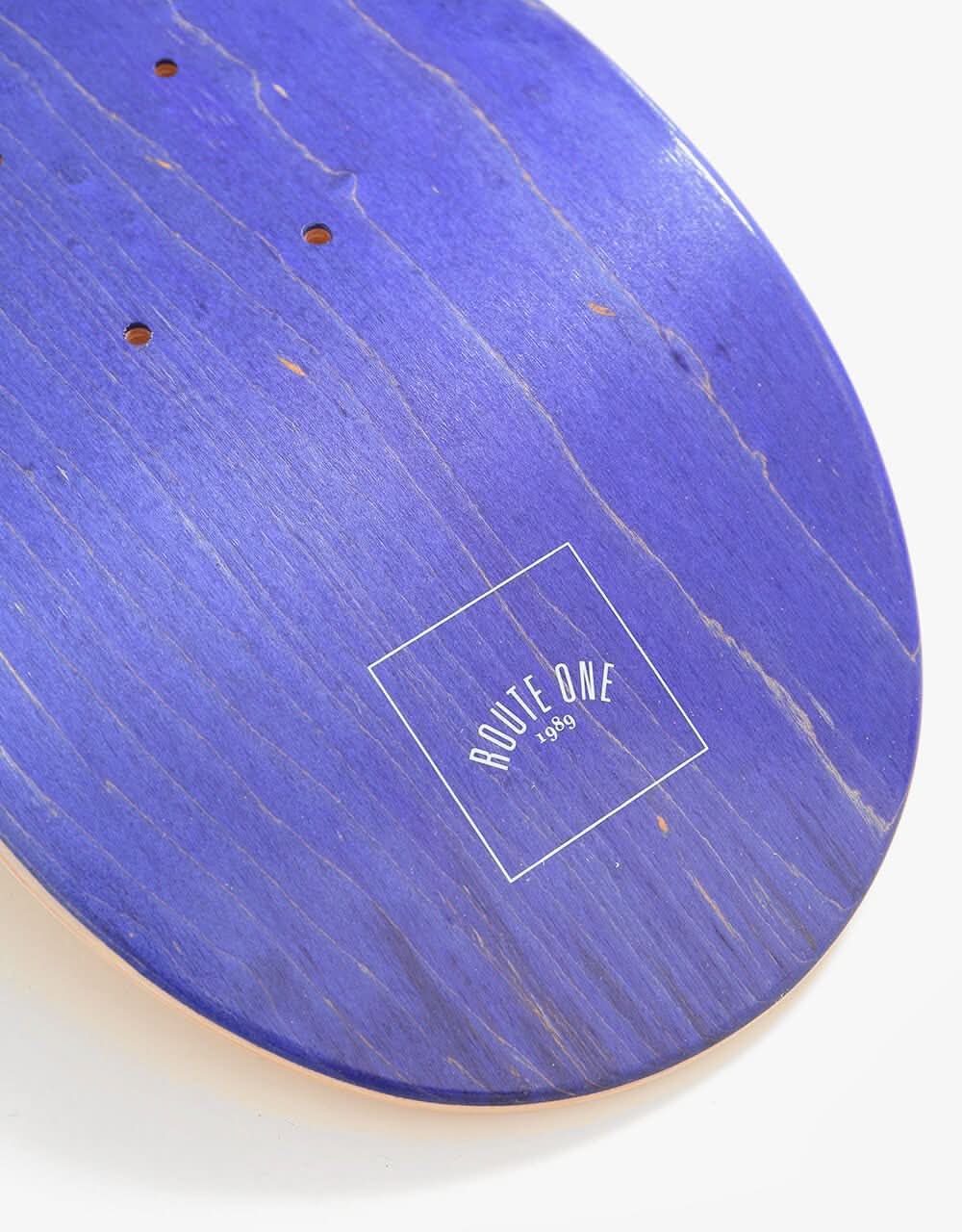 Route One Mini Logo 'OG Shape' Skateboard Deck - Purple/White